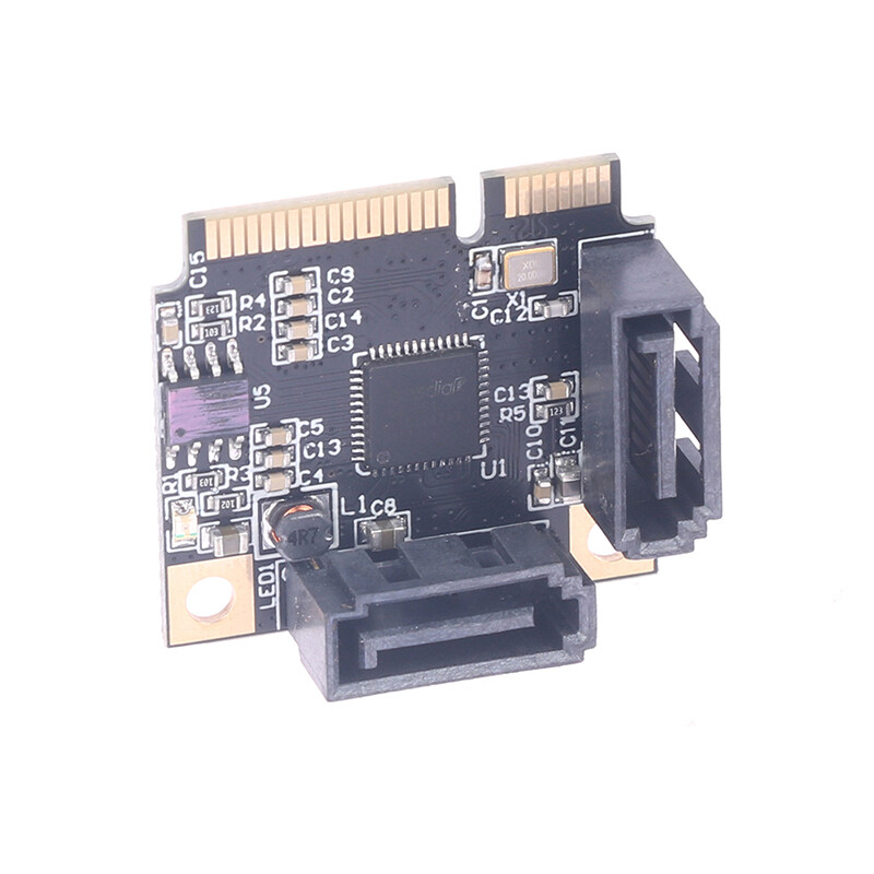 H1111Z Add On Cards Mini PCI-E PCI Express to 2 Ports SATA 3.0 ...