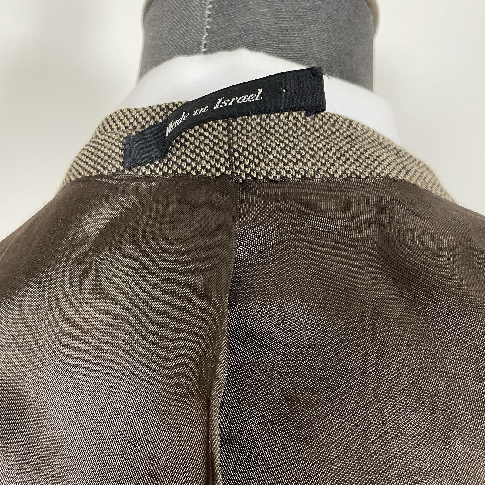 Beged-Or Sport Coat Mens 44S Brown Multicolor Plaid Wool Two Buttons | eBay