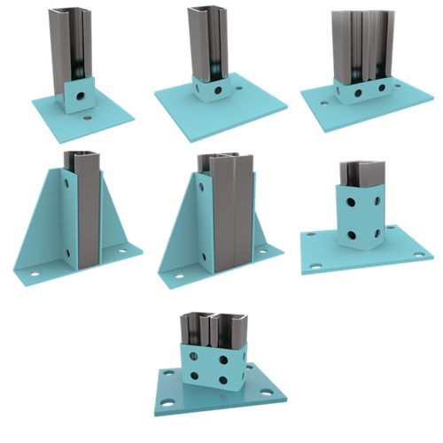 GALVANISED UNISTRUT BASE FLOOR PLATE FITTINGS SINGLE DOUBLE CHANNEL ...