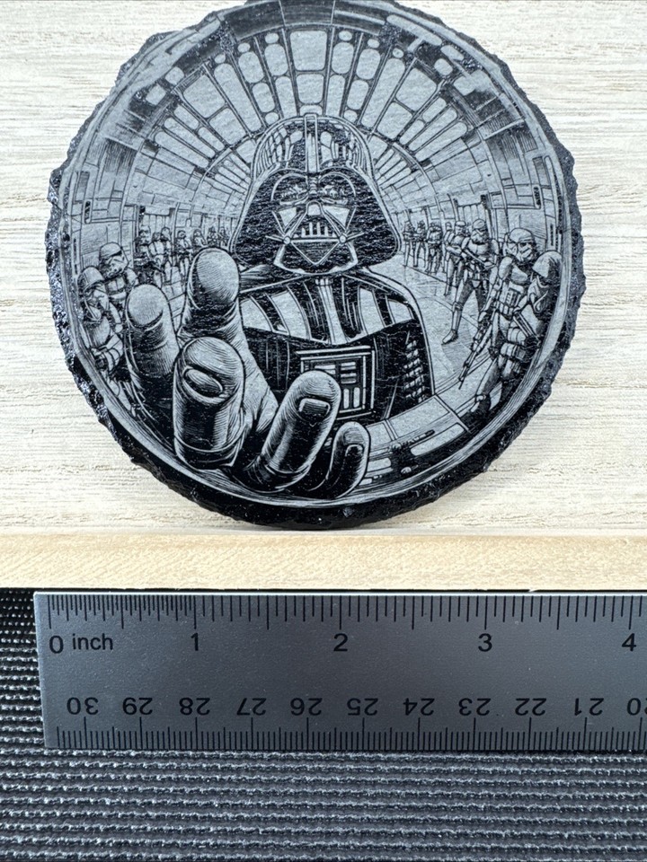 Laser Engraved Slate Coaster - Darth Vader | eBay