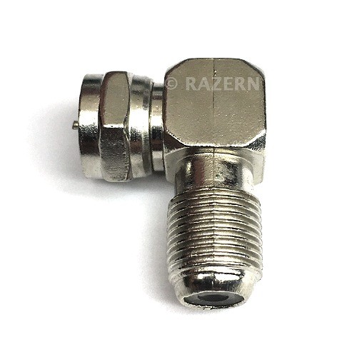 10 Pack F Type Right Angle 90 Degree Elbow Coax Cable Connector Adapter ...