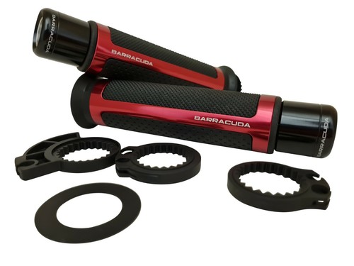 Triumph Speed Triple Barracuda Handlebar Red Racing Grips + Black Bar ...
