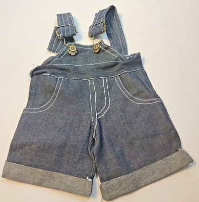 Build A Bear Compatable Plush Dark Blue Bib Overalls Denim Jeans Teddy ...