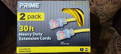 Prime 2 Pack Wire & Cable Heavy Duty Extension Cords 30' - Brand New | eBay