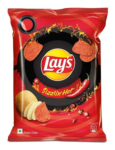 3 x Lay's Potato Chips Sizzlin' Hot Flavour 48 grammes Crisps Lays ...