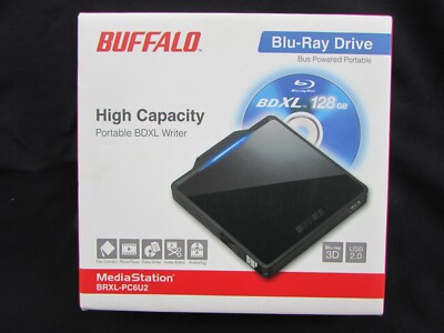 BUFFALO BLU-RAY PORTABLE HIGH CAPACITY MEDIA STATION - CD/DVD BURNER ...