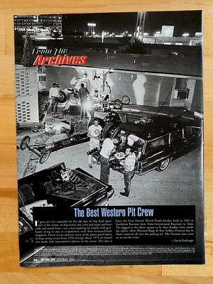 2002 Original Print Article 1965 Tulsa Ok NHRA The Best Western Pit ...