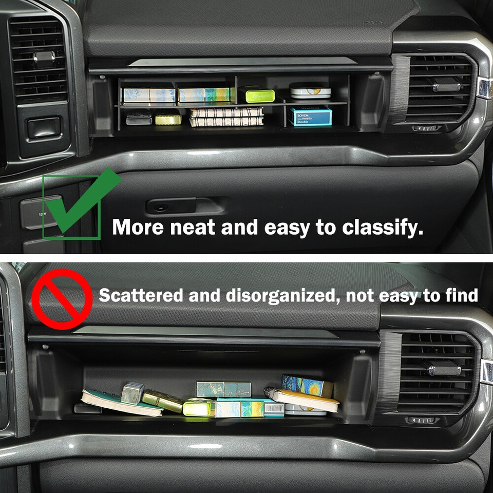 For 21-2023 Ford F150 F-150 Interior Co-Pilot Storage Insert Divider ...