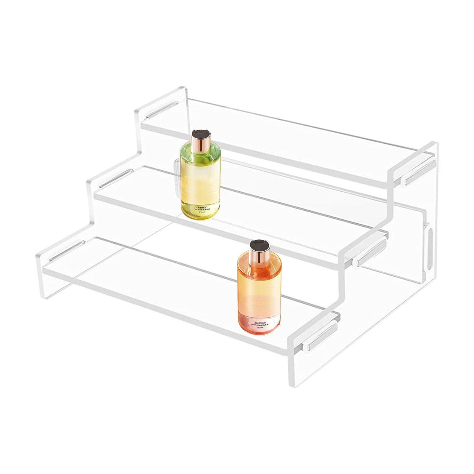 3-Tier Clear Acrylic Rack Perfume Makeup Ladder Display Stand Risers ...