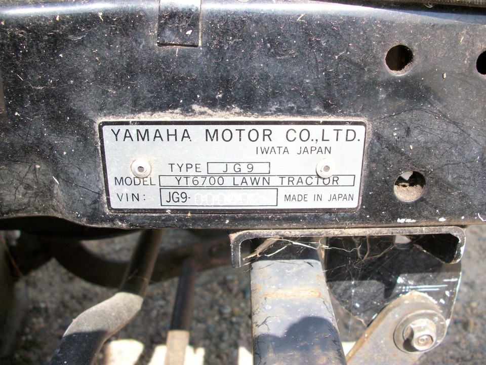 YAMAHA RIDING MOWER YT6700 JG9 | eBay