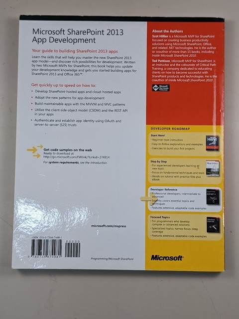 Developer Reference Ser.: Microsoft® SharePoint® 2013 App Development by Ted Pattison and Scot ...