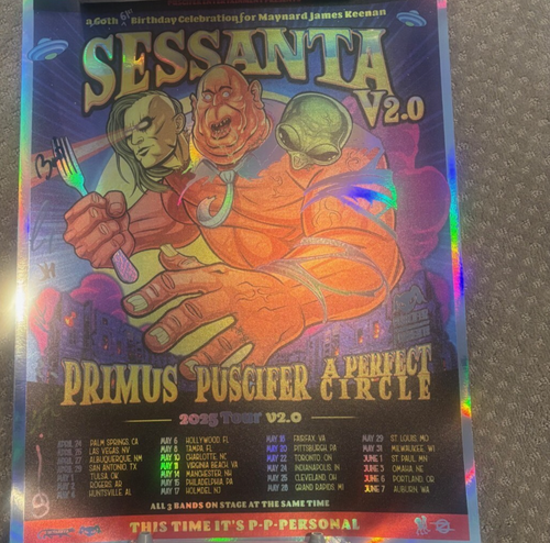 Sessanta 2.0 VIP Signed AUTOGERAPHED poster A Perfect Circle Puscifer ...
