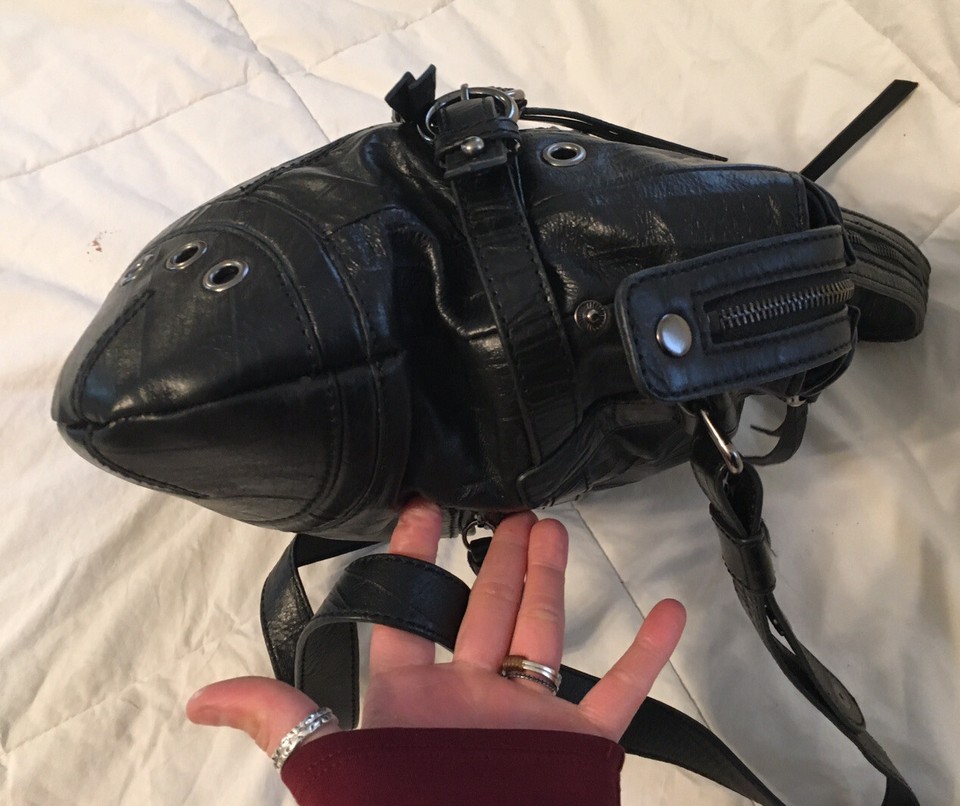 HALOGEN Black Leather Convertible Satchel Crossbody Purse Bag-MINT | eBay