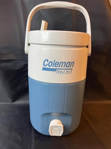 Vtg Coleman Polylite 1 Blue/White One Gallon Jug Dual Spout-Handle ...