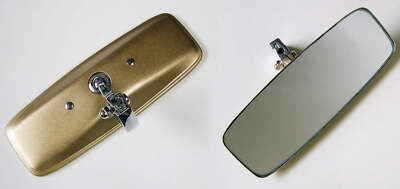 MGB and MGB GT Interior Rear View Mirror with Gold Painted Back ...