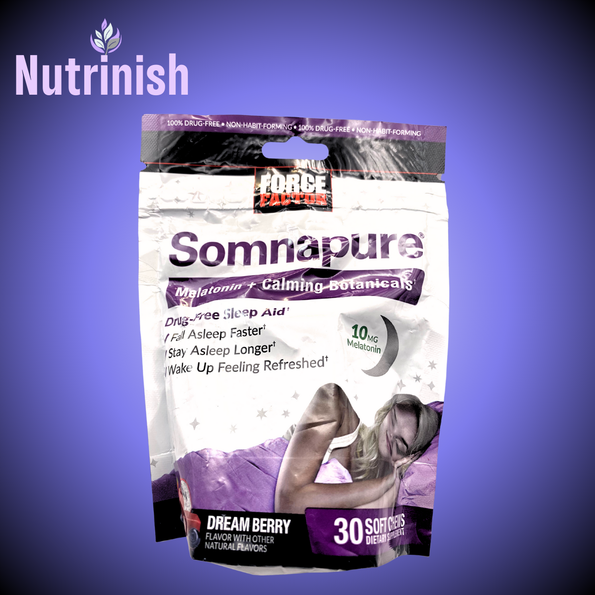 Force Factor Somnapure Melatonin 10mg +Calming Botanicals Soft Chews Dream Berry | eBay