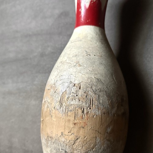 🌿Antique Brunswick King Red Crown Maple Bowling Pin🌿 | eBay