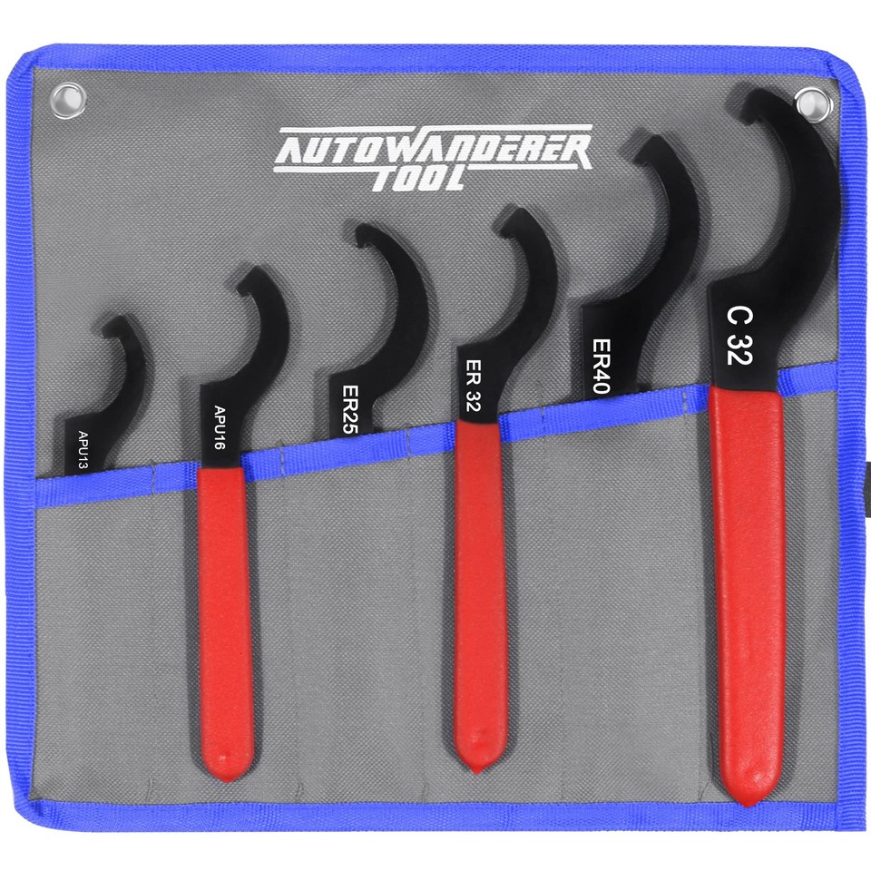 Universal Spanner Wrench Set 6Pcs Steel Adjustable Shock Wrench ...