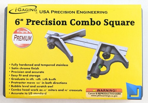 iGaging High Precision 6" Combination Square Combo 64th's | eBay