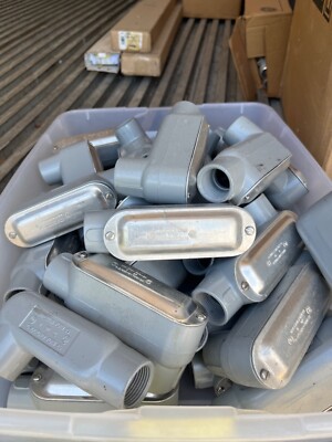 1 inch conduit pulling 90's elbow appleton with covers lot of 40 | eBay