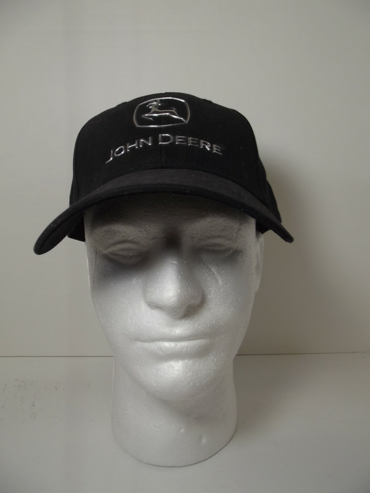 John Deere Black Cap Hat Adjustable Tractor Farm Equ… - Gem