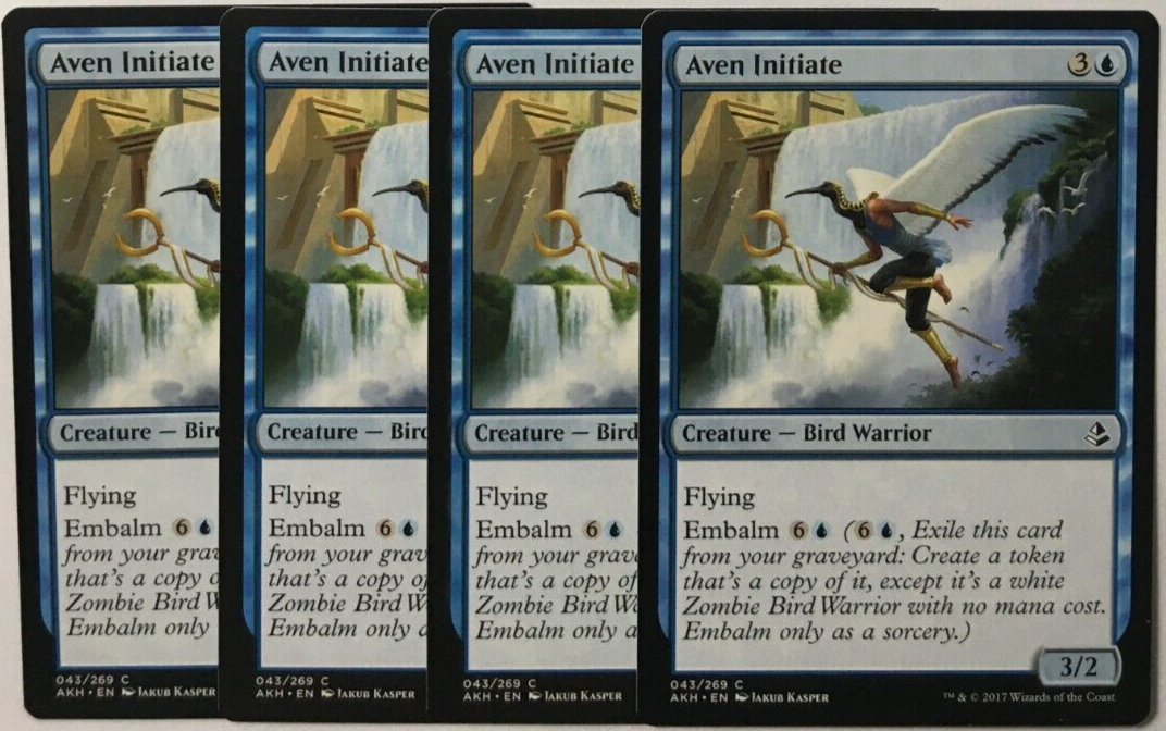MTG 4X AVEN INITIATE 043/269 AMONKHET COMMON NEAR MINT-PLAYSET | eBay