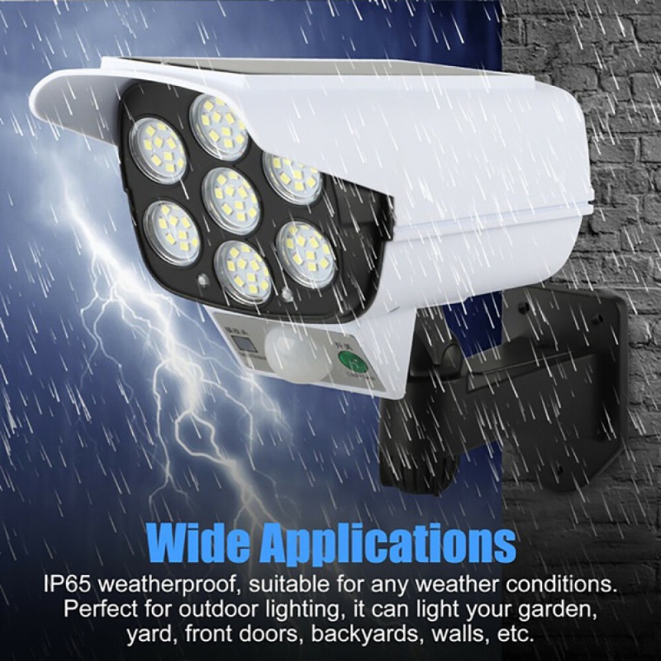 Solar Dummy Security Camera Fake Waterproof LED Light Home Surveillance ...