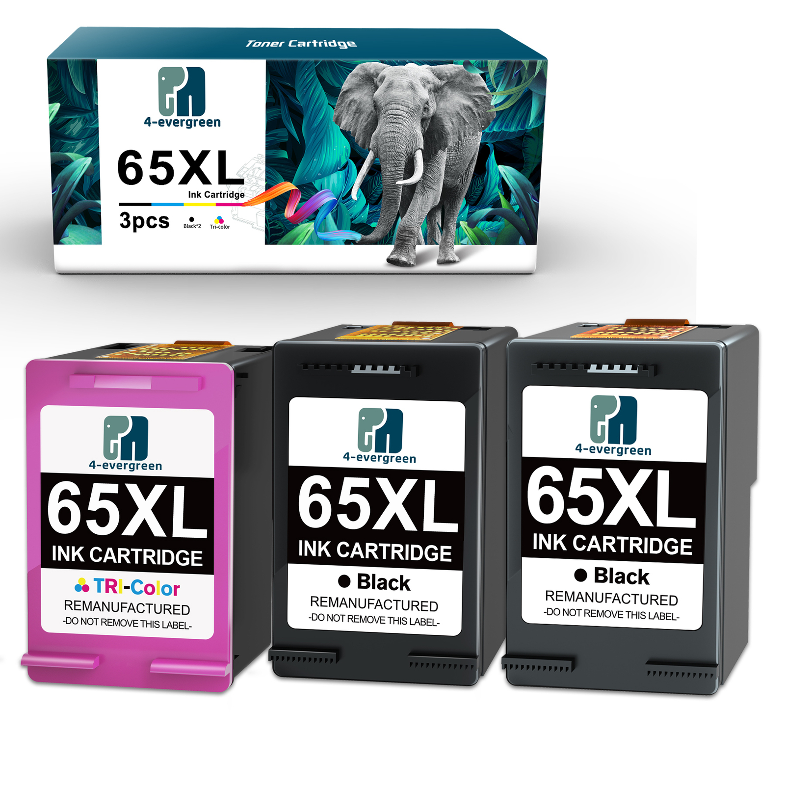 3x 65XL Ink Cartridges for HP ENVY 5000 5010 5012 5014 5052 5055 5058 ...