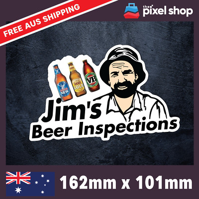 Jim's Beer Inspections - Decal Safety Funny Joke Boat 4x4 tradie tiktok ...