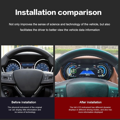 Car LCD Digital Cluster Instrument dashboard For Maserati Ghibli 2014 ...