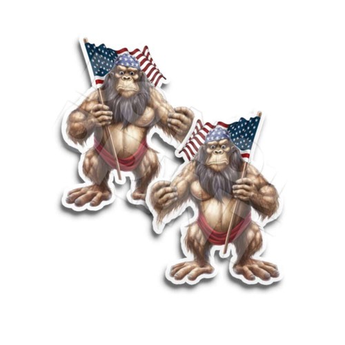 American Bigfoot Conservative America Decal USA Sticker Car Truck ...