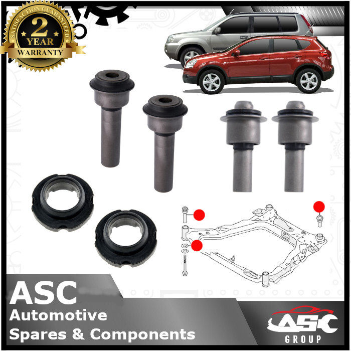 Front Subframe Bushes - Set of 6 - L/R - fits Nissan Qashqai (J10 ...