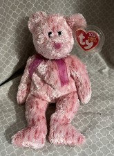 Smitten the Bear - Pink Heart Nose - Beanie Babies - Beaniepedia