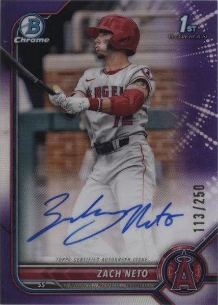 2022 Bowman Draft - Chrome Draft Pick Autographs Purple Refractor #CDA ...