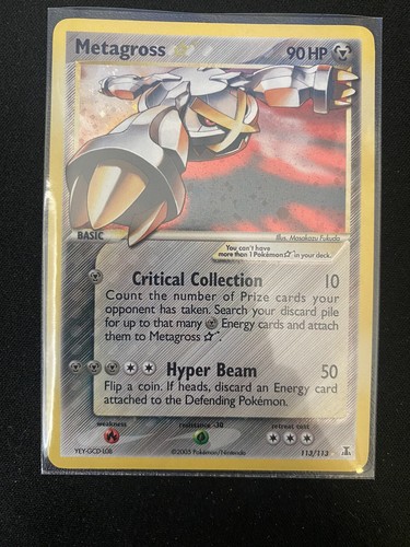 2005 POKEMON EX DELTA SPECIES METAGROSS GOLD STAR #113 Great Condition ...
