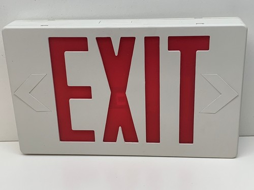 Navilite NXP3RWH Thermoplastic LED Universal Exit Sign Red 6" Letters ...