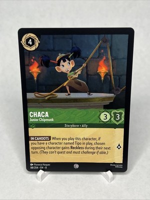 Disney Lorcana Reign of Jafar - Chaca - Junior Chipmunk 88/204 | eBay