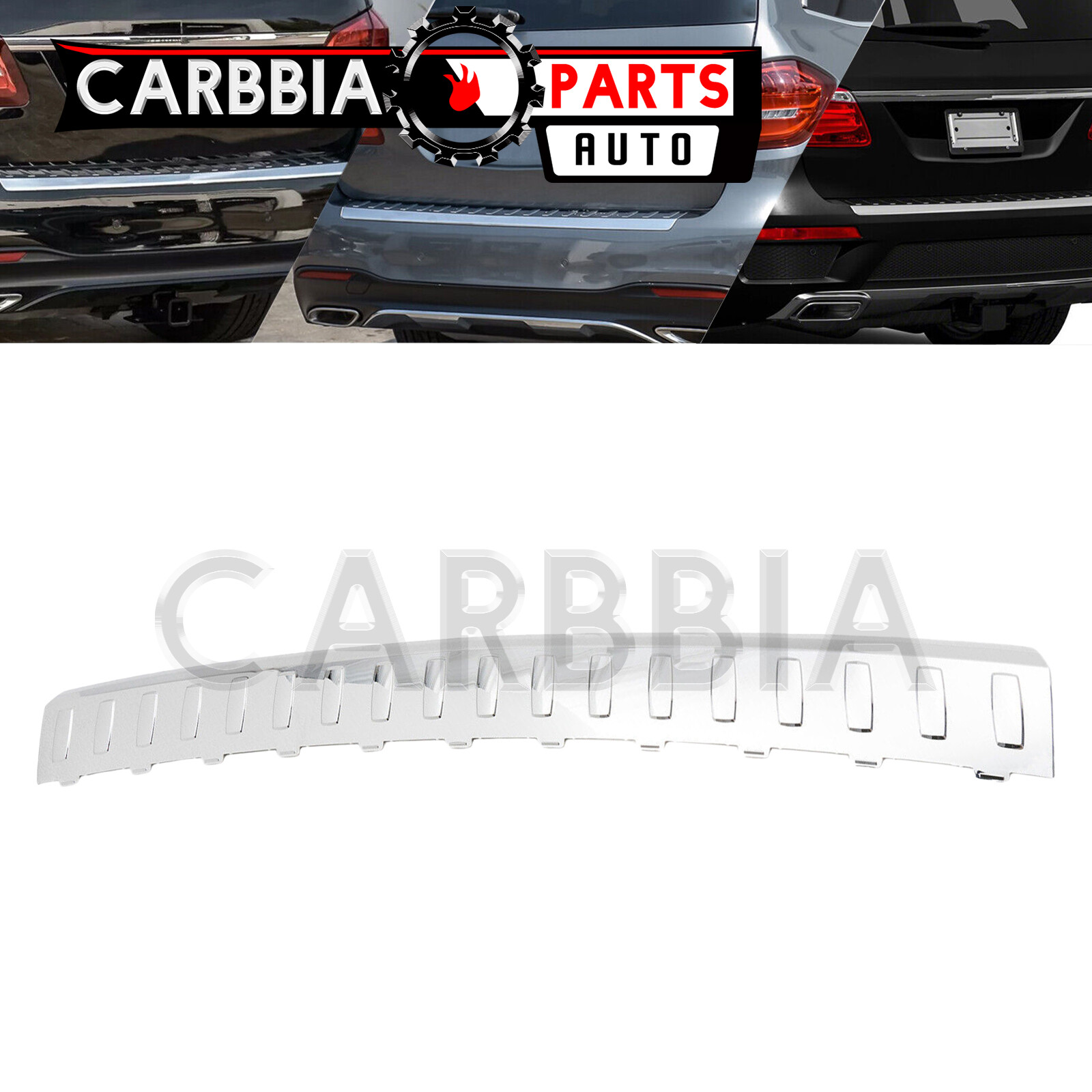 For Mercedes GL450 X166 Rear Bumper Step Pad Sill Scuff Molding Cover 4 ...
