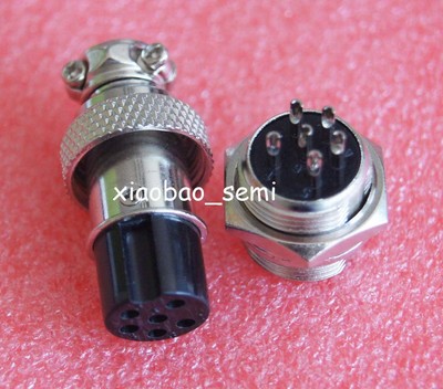 10pcs GX16-6 6Pin Aviation Metal Connectors M16 Panel Mounting Plug and ...