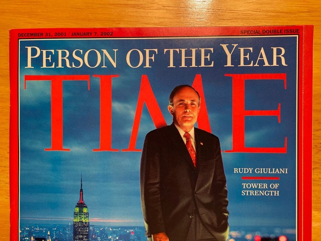 Time Magazine Person of The Year Rudy Giuliani Dec. 2001 & Jan. 2002 ...