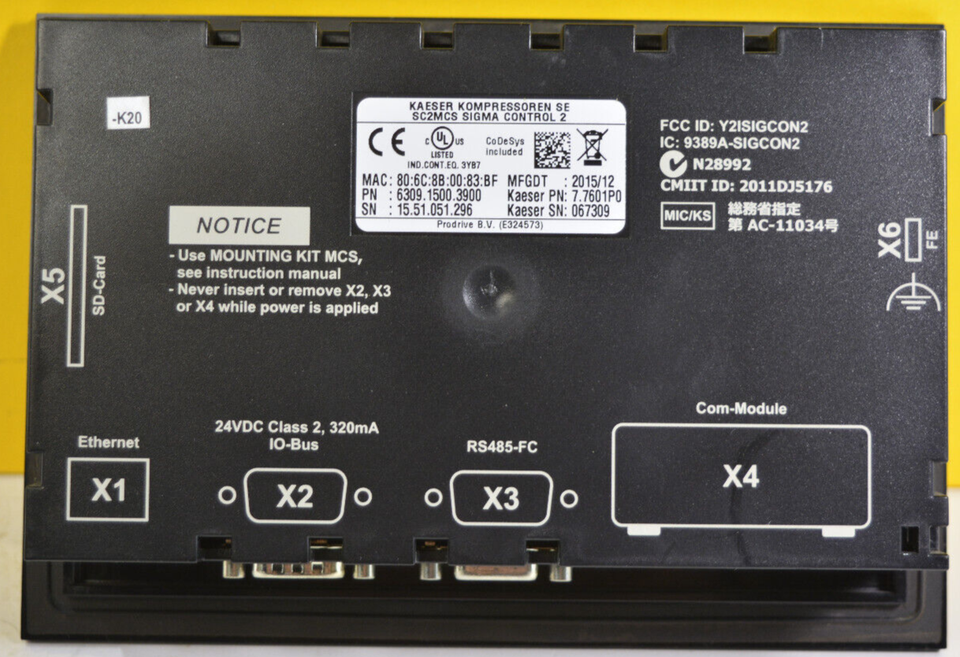 KAESER Sigma Control 2 (SC2MCS) Benutzerschnittstelle | eBay