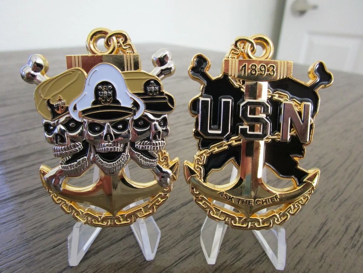 Navy Senior Chief Skull