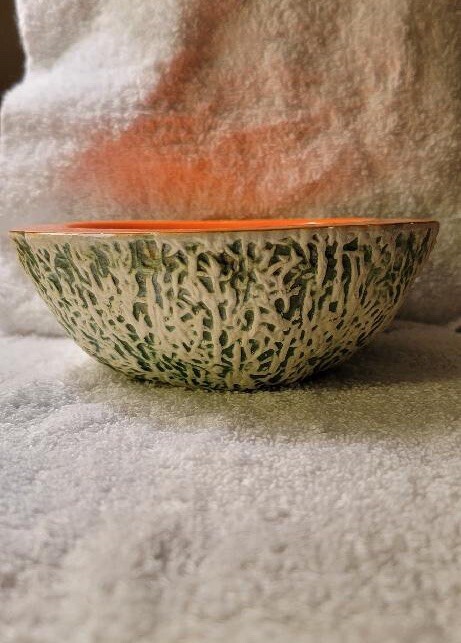 Set Of 2 Ed Langbein Original Cantaloupe Melon Bowls Mid Century ...