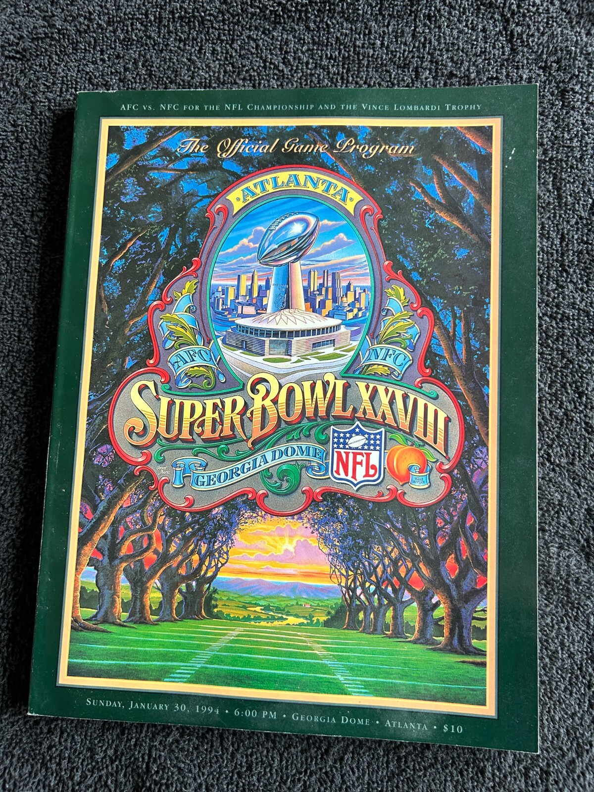 NFL Super Bowl Game Program XXVIII JAN 30 1994 NICE GRADE M323 | eBay