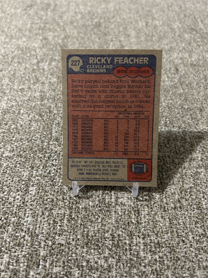 1985 Topps Football #227 Ricky Feacher | eBay