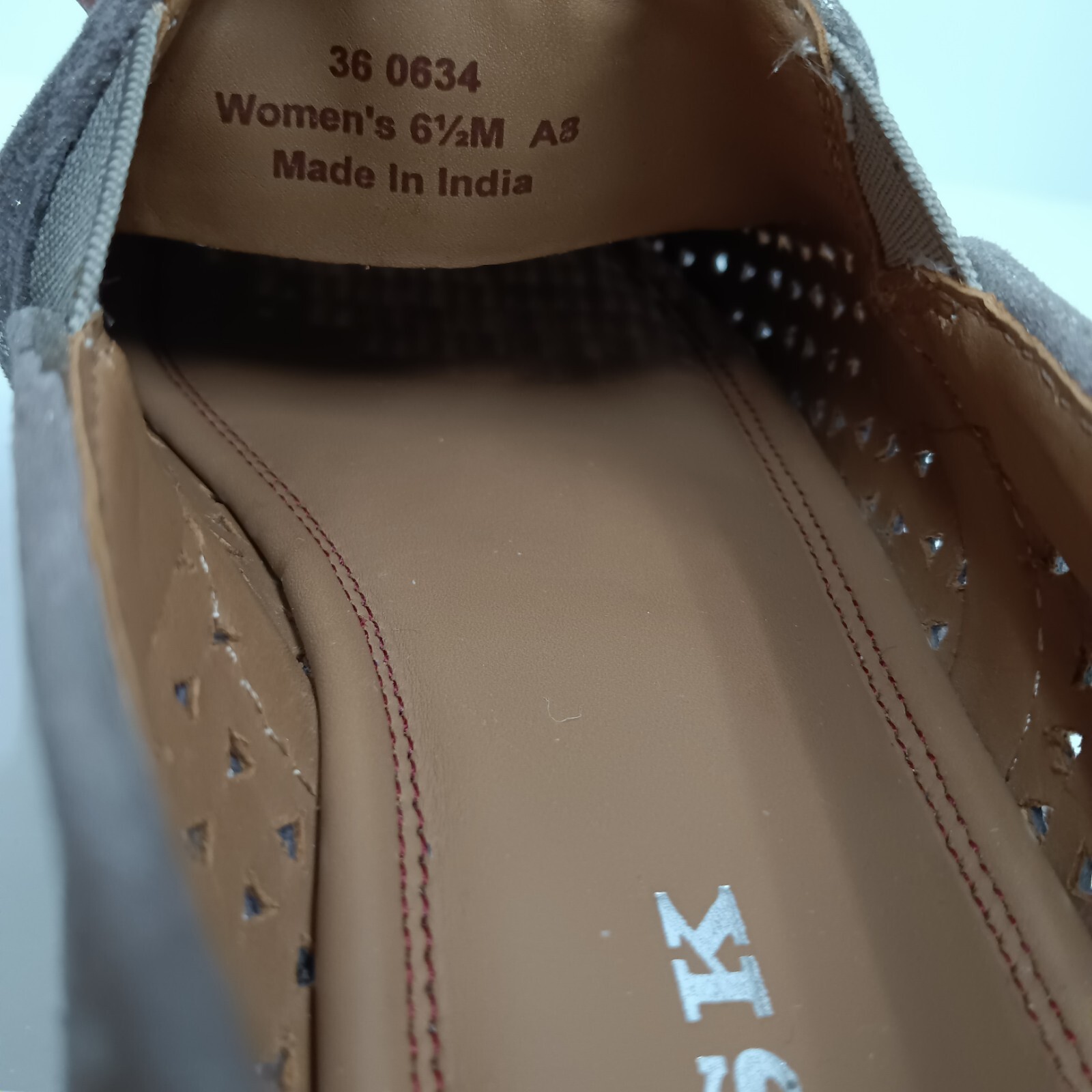 Trask Ali Perf Italian Suede Pewter Metallic Slip on US 6.5 EU 37.5 UK ...