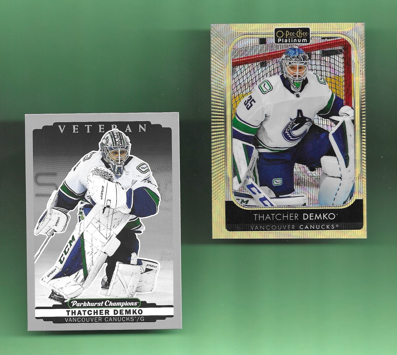 BOTH! THATCHER DEMKO-CANUCKS! 2021-22-23 OPC NEON YELLOW SURGE ...
