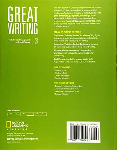 Great Writing 3: From Great Paragraphs to Great Essays (Great Writing ...