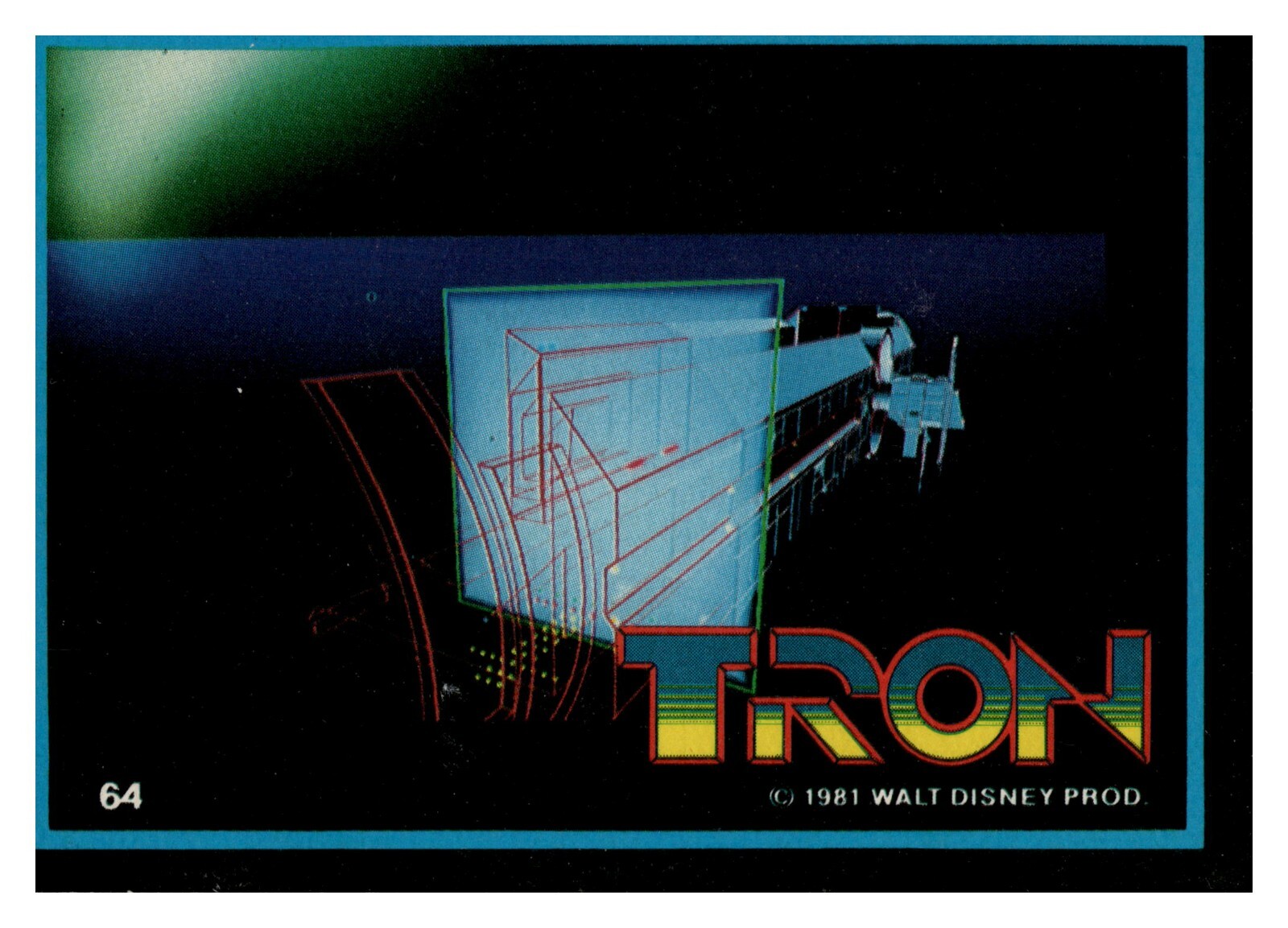 1981 Disney Tron The Movie Single Trading Card #64 Black Back The Ride ...