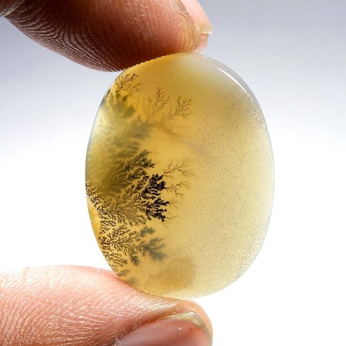 Natural Shazar Dendrite Agate Cabochon 25x19 mm Oval Shape Scenic ...